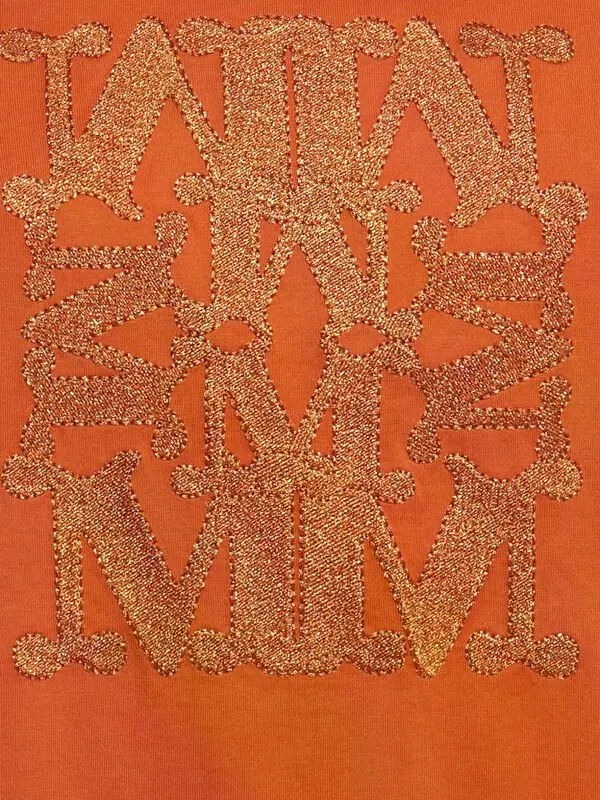 Max Mara Logo-embroidered T-shirt - Orange