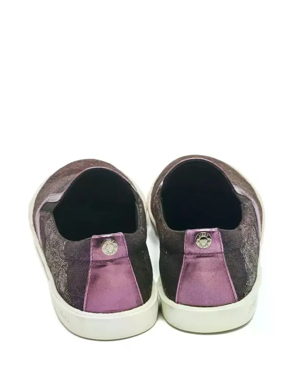 JIMMY CHOO Lace-print Suede Sneakers - Purple