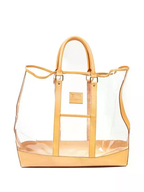 LOUIS VUITTON Clear Panel Leather Tote Bag