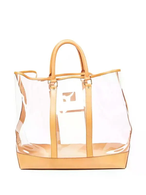 LOUIS VUITTON Clear Panel Leather Tote Bag