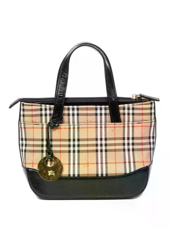 Burberry Check-pattern Tote Bag - Neutrals