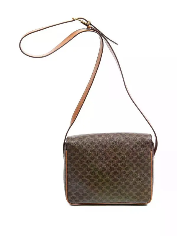 Celine Macadam-print Shoulder Bag - Brown