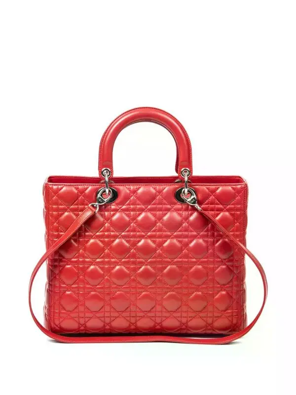 Dior Large Lady Tote Bag - Red