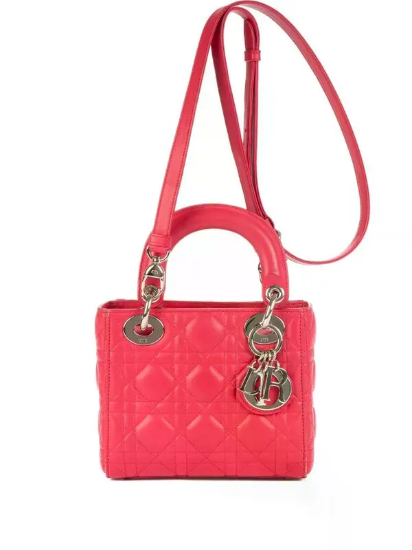 Dior Lady Quilted Shoulder Bag - Pink