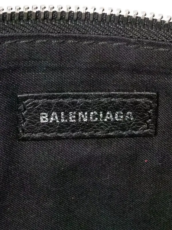 Balenciaga 2000s Logo Zip Clutch