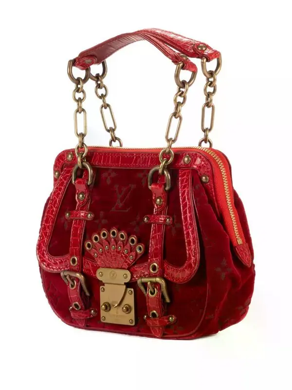 LOUIS VUITTON 2000s Monogram Velvet Bag - Red
