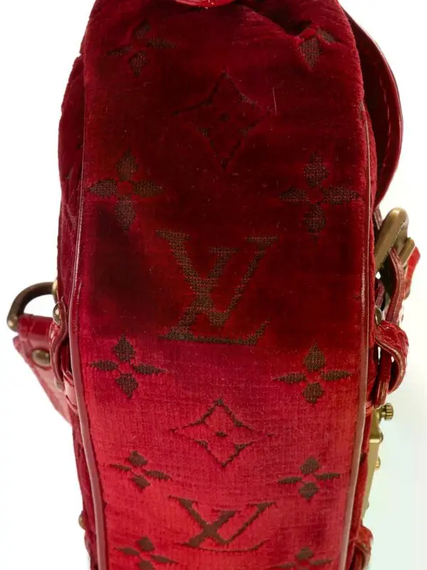 LOUIS VUITTON 2000s Monogram Velvet Bag - Red