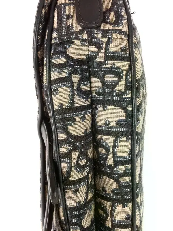 Dior Oblique-canvas Saddle Bag - Neutrals