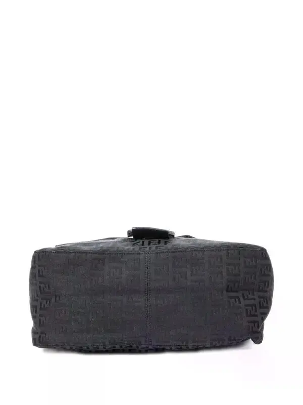 Fendi Zucchino Canvas Shoulder Bag - Black | Editorialist