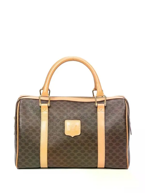 Celine Patterned Boston Tote Bag - Brown
