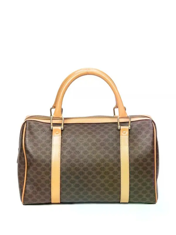 Celine Patterned Boston Tote Bag - Brown