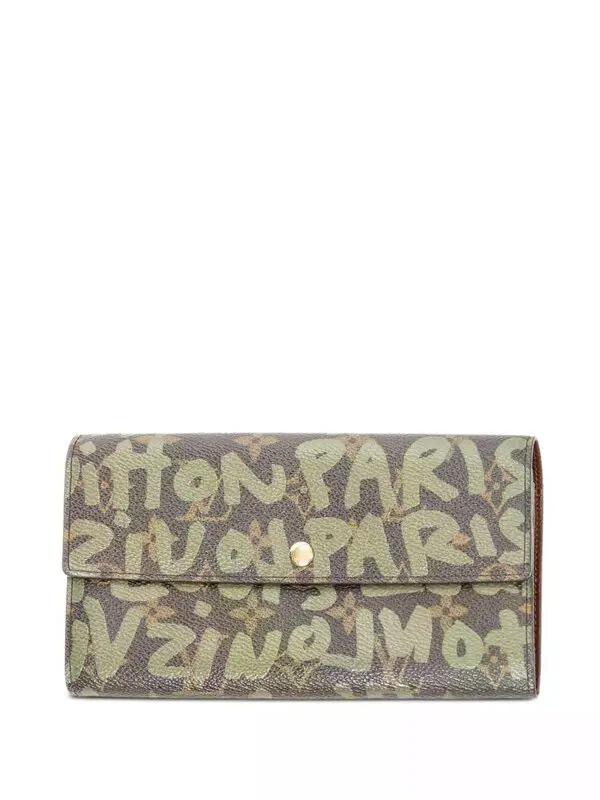 LOUIS VUITTON Monogram Graffiti Wallet Pouch - Brown