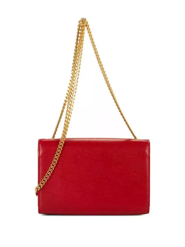Saint Laurent Logo-plaque Chain-strap Shoulder Bag - Red