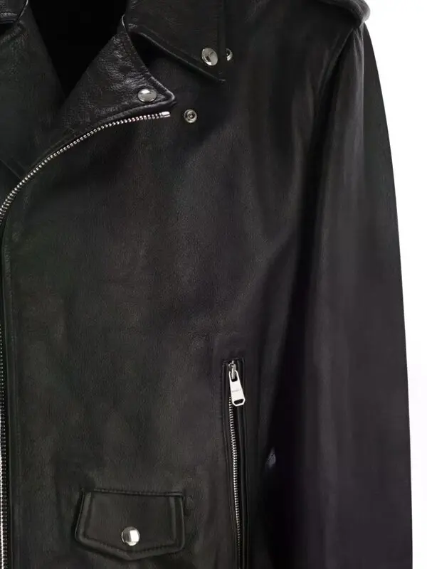 DONDUP Leather Biker Jacket