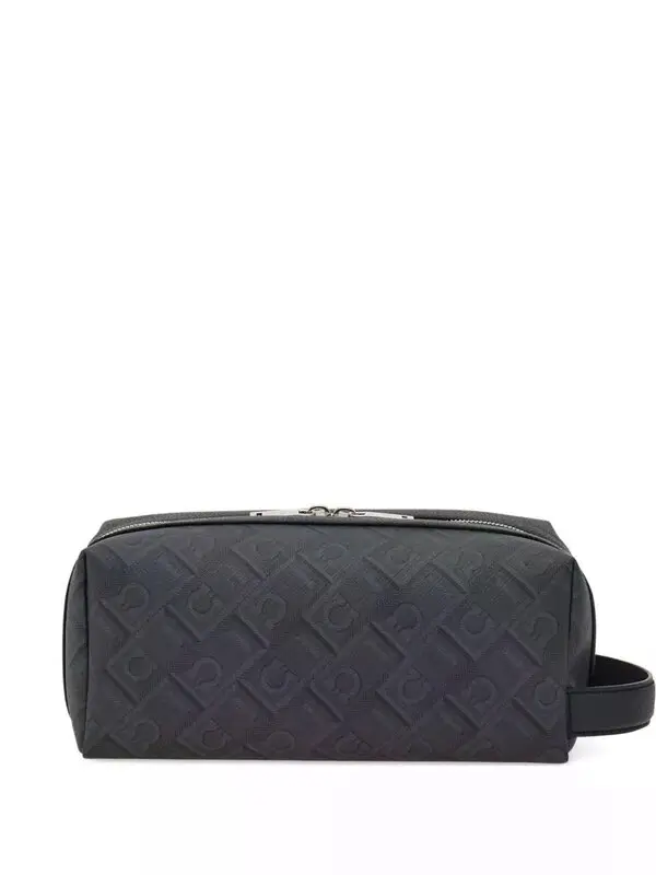 FERRAGAMO Monogram Wash Bag - Black