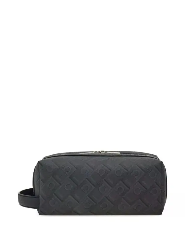 FERRAGAMO Monogram Wash Bag - Black
