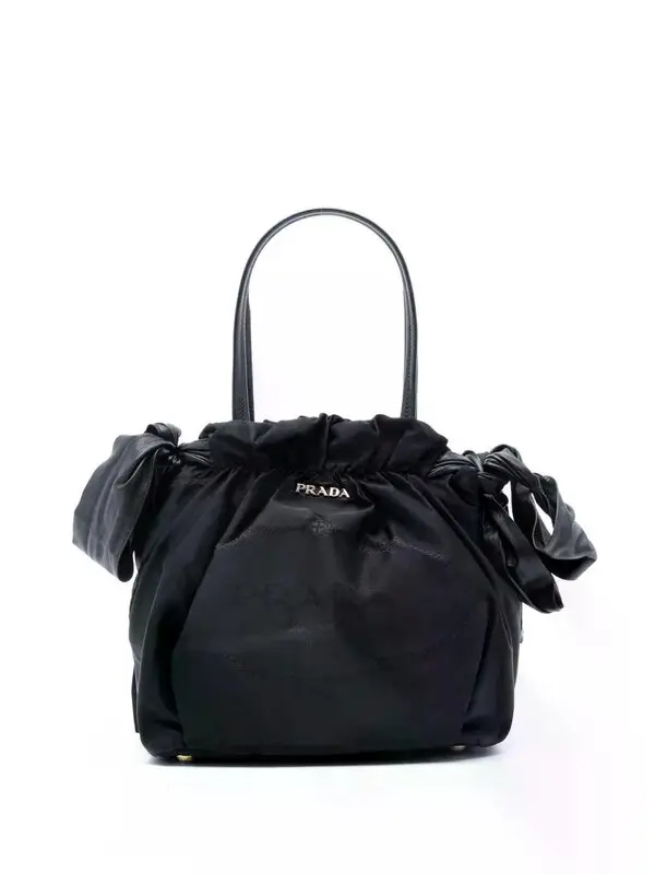 Prada Tessuto Logo Bow Satchel