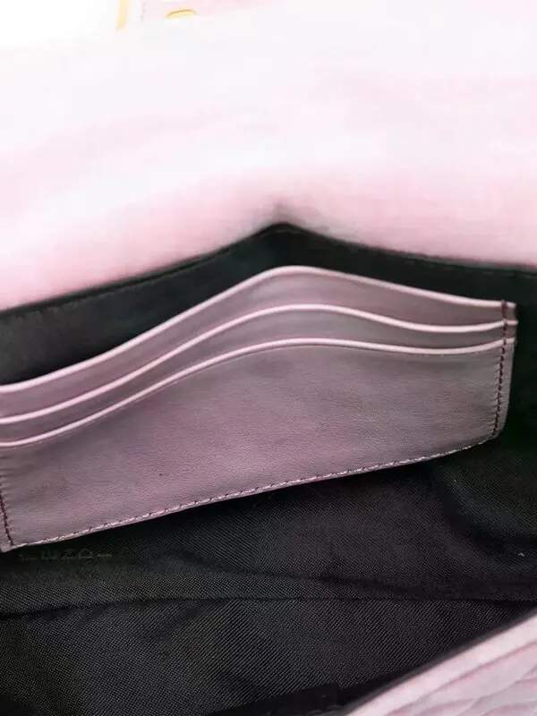 Fendi Mini Zucca Embossed Velvet Baguette Satchel - Pink