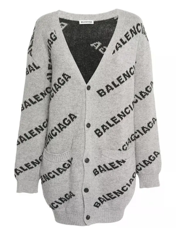 Balenciaga Logo-pattern Cardigan