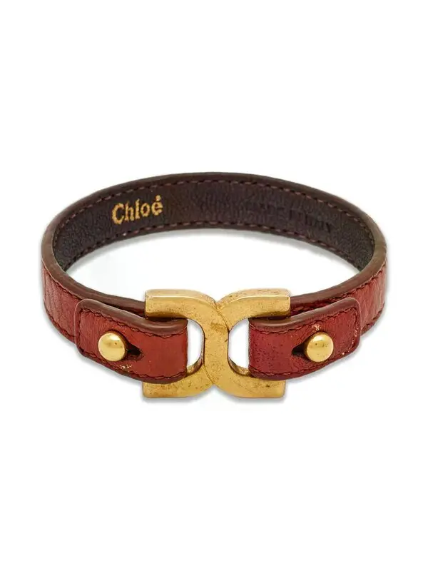 Chloé Leather Hardware Bracelet - Brown