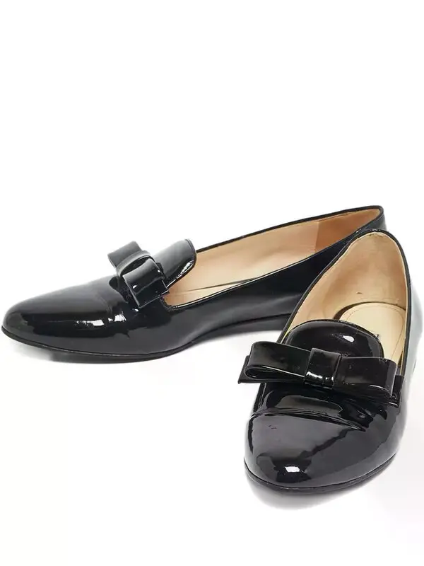Prada Bow-detail Slip-on Loafers - Black