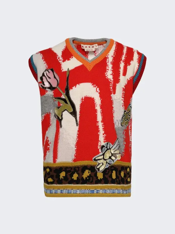 Marni Virgin Wool Sleeveless Sweater - Multi