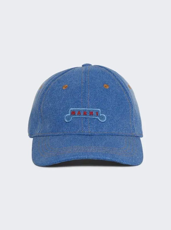 Marni Denim Baseball Cap - Blue