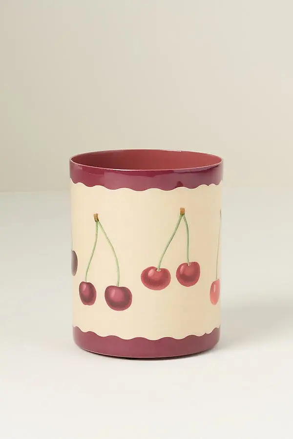 ROOMYTOWN Enamel Pen Pot - Cherry
