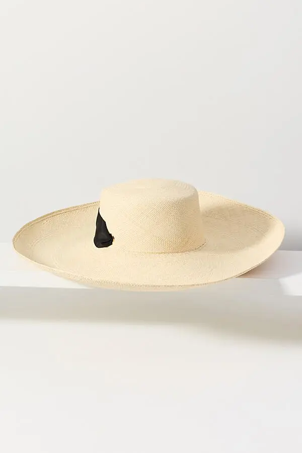 SENSI STUDIO Ribbon Tie Floppy Straw Hat