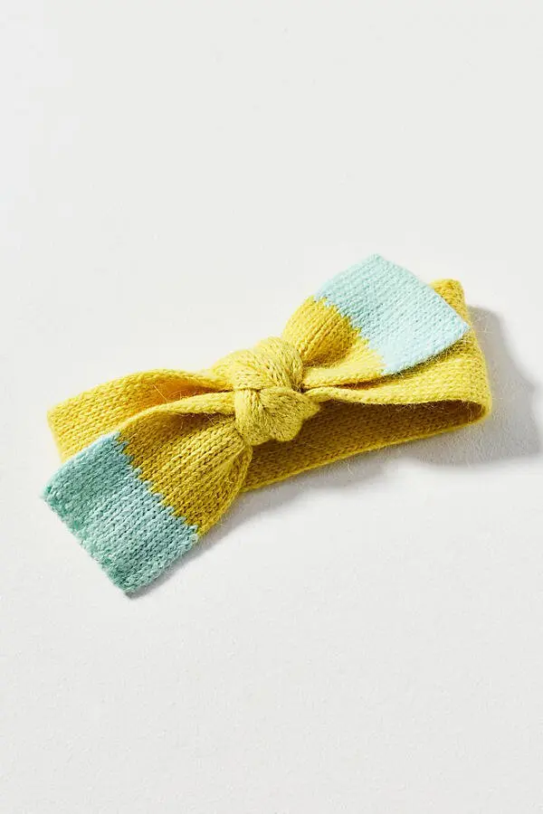 Anthropologie Knotted Knit Headband - Yellow