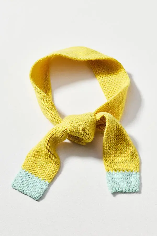 Anthropologie Cozy Knit Hair Scarf - Yellow