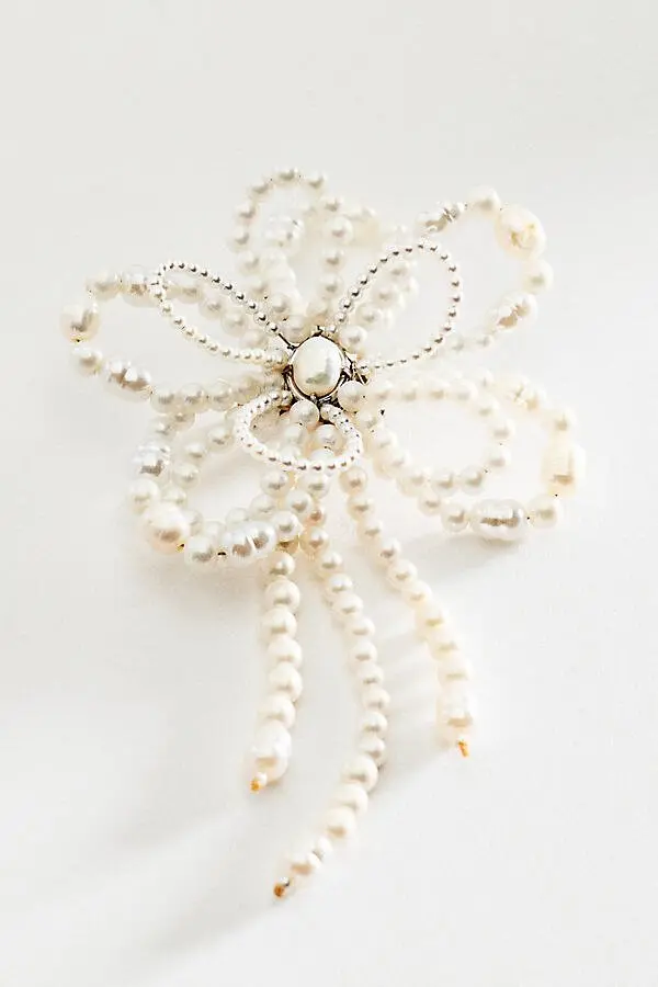 Anthropologie Blossom Brooch - Pearl