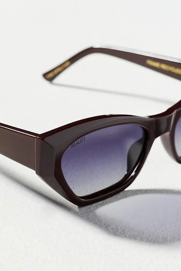 REALITY EYEWEAR Spector Angled Sunglasses - Chocolate