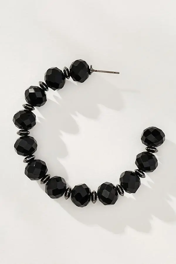 Anthropologie Crystal Circular Earrings