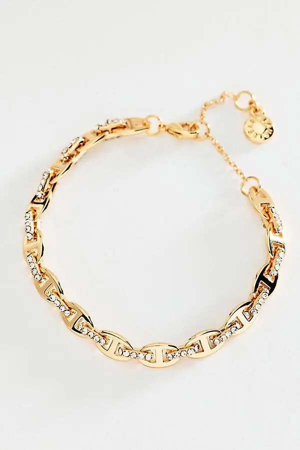 Baublebar Thalia Crystal Link Bracelet - Gold