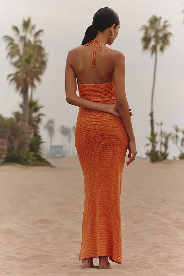 CAPITTANA Pippa Cut-out Halter Maxi Dress