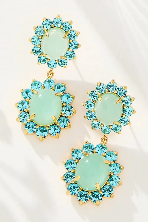 Loren Hope Georgie Drop Earrings - Aqua