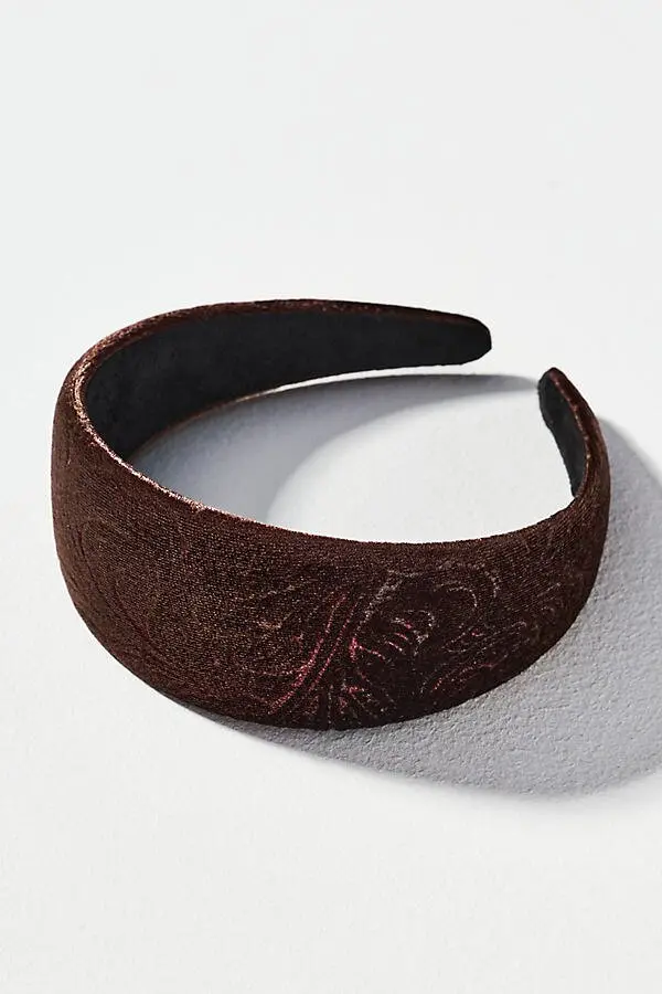 Anthropologie Velvet Headband - Brown