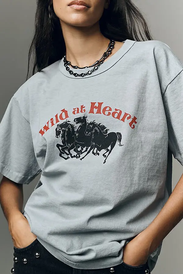 EVER LA Wild At Heart Graphic T-shirt - Grey