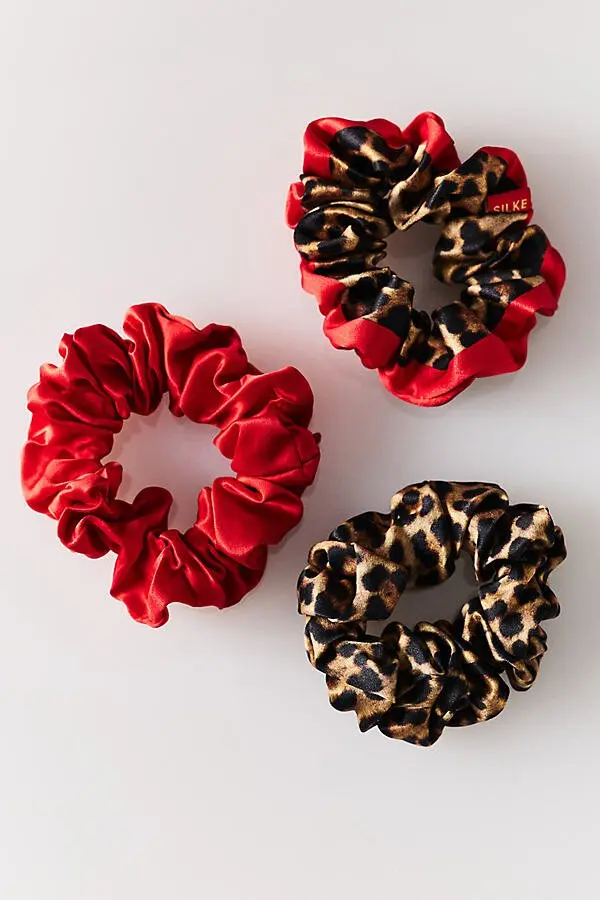 SILKE LONDON Set Of Large Scrunchies - Leopard