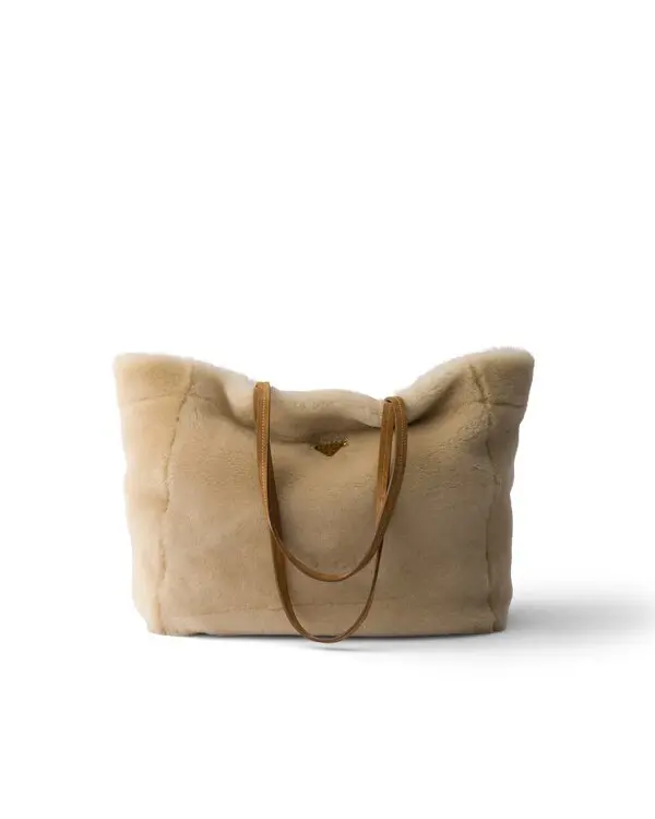 Prada Shearling Tote Bag