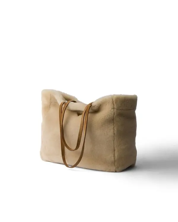 Prada Shearling Tote Bag