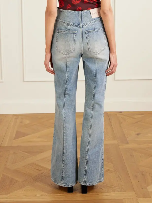 Alexander McQueen High-rise Flared Jeans - Blue