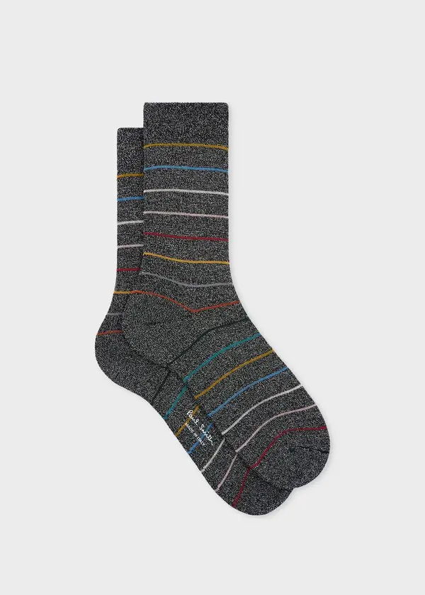 Paul Smith Signature Stripe Crew Socks - Black