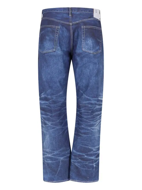 Junya Watanabe Distressed Straight Leg Jeans - Blue