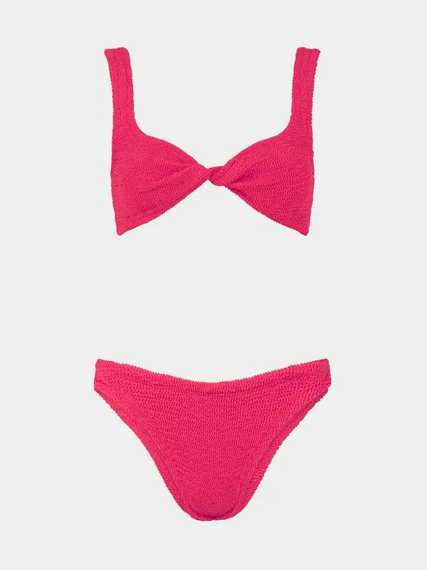 Hunza G Juno Bikini Set - Metallic Raspberry