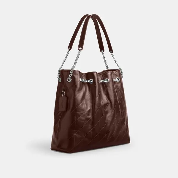 COACH OUTLET Coach Evelyn Large Quilted Shoulder Bag - Silver/maple