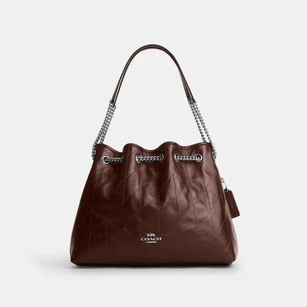COACH OUTLET Coach Evelyn Quilted Shoulder Bag - Silver/maple