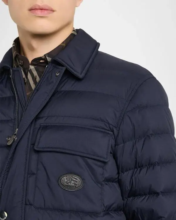 Burberry Nylon Padded Overshirt - Navy