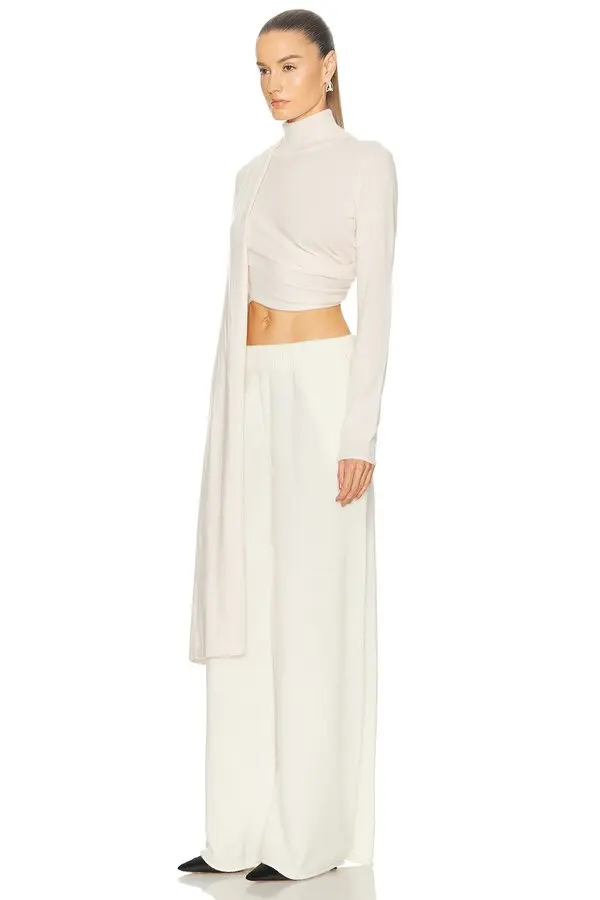SRG Jetta Cashmere Draped Scarf Turtleneck